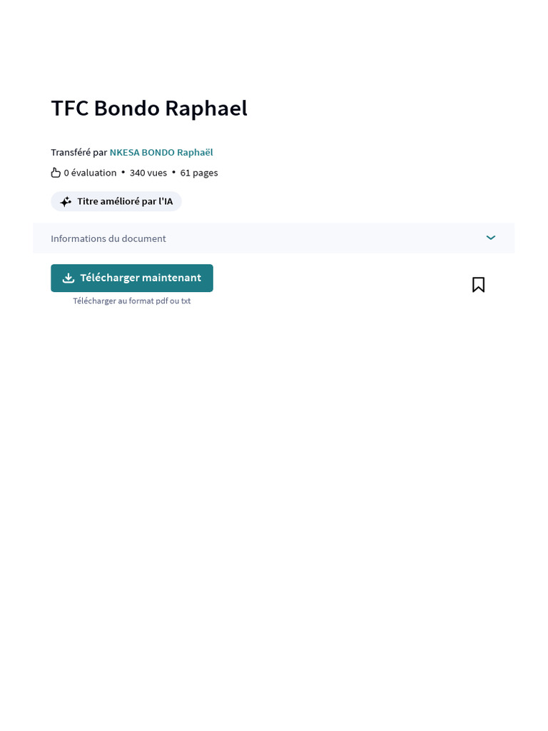 TFC Bondo Raphael - PDF | PDF