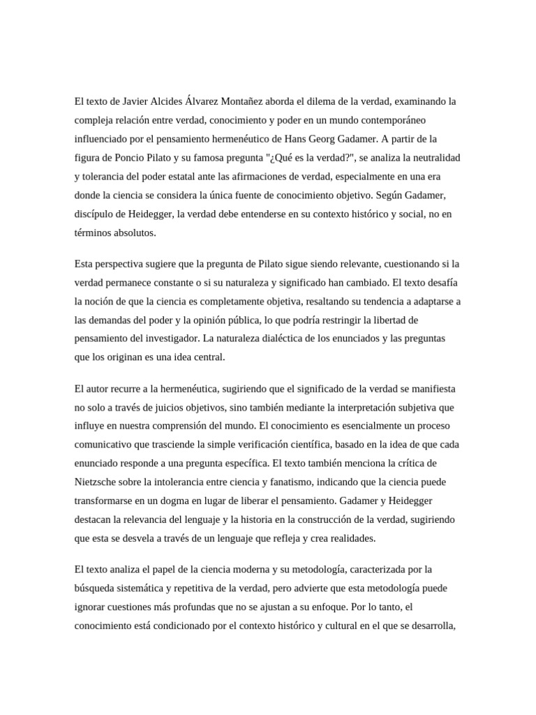 El Dilema de La Verdad | PDF