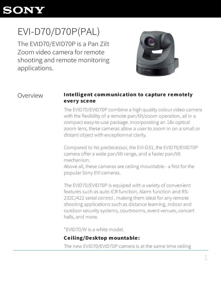 Evi D70 D70P Pal | PDF