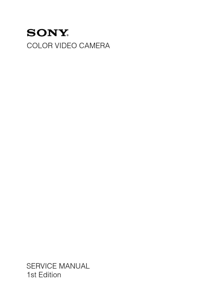 Sony Evi-d70 Evi-d70w Evi-d70p Evi-d70pw 1st-Edition Sm | PDF