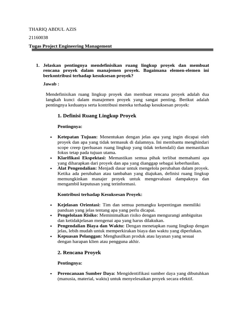 Tugas Project MGM Thariq | PDF
