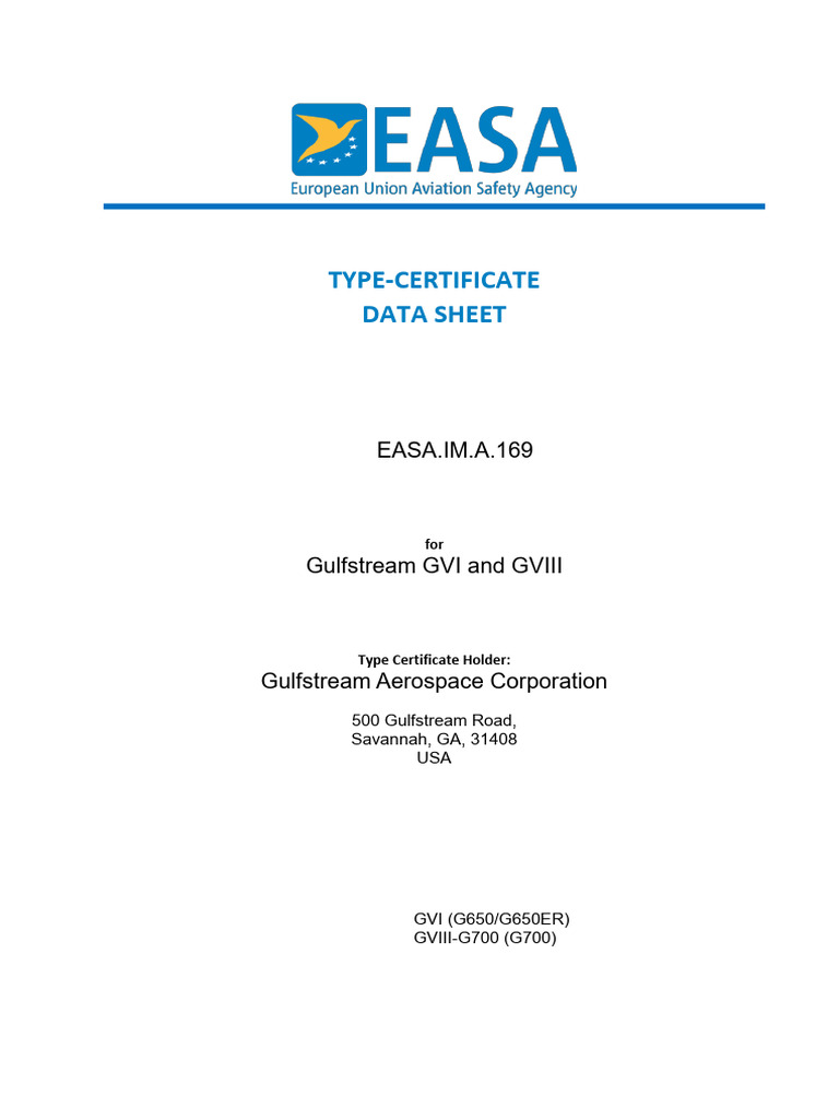 Tcds Easa - Im .A.169 - Issue 13 | PDF