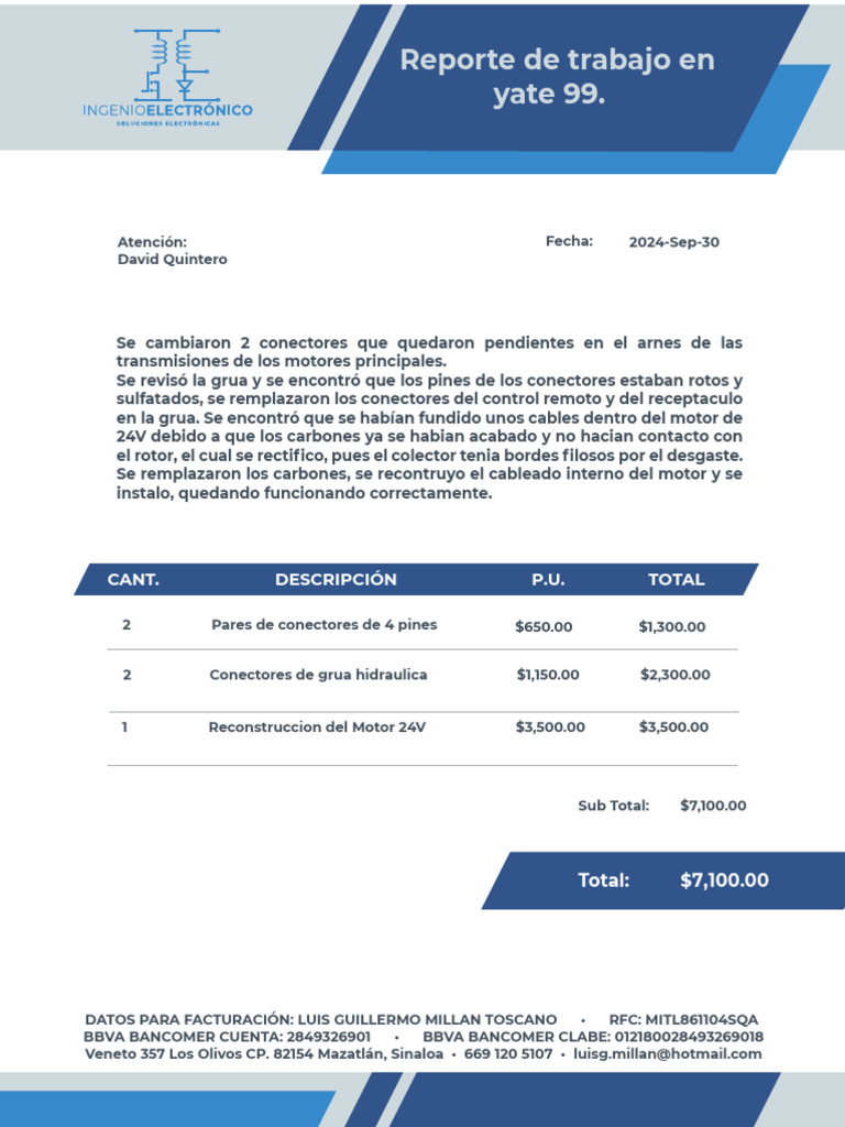 Reporte Yate, 30 Sep 024 | PDF