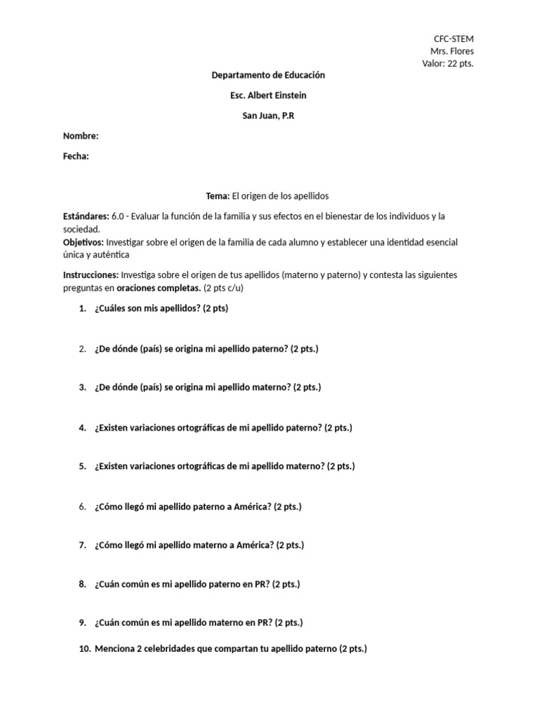 El Origen de Los Apellidos | PDF