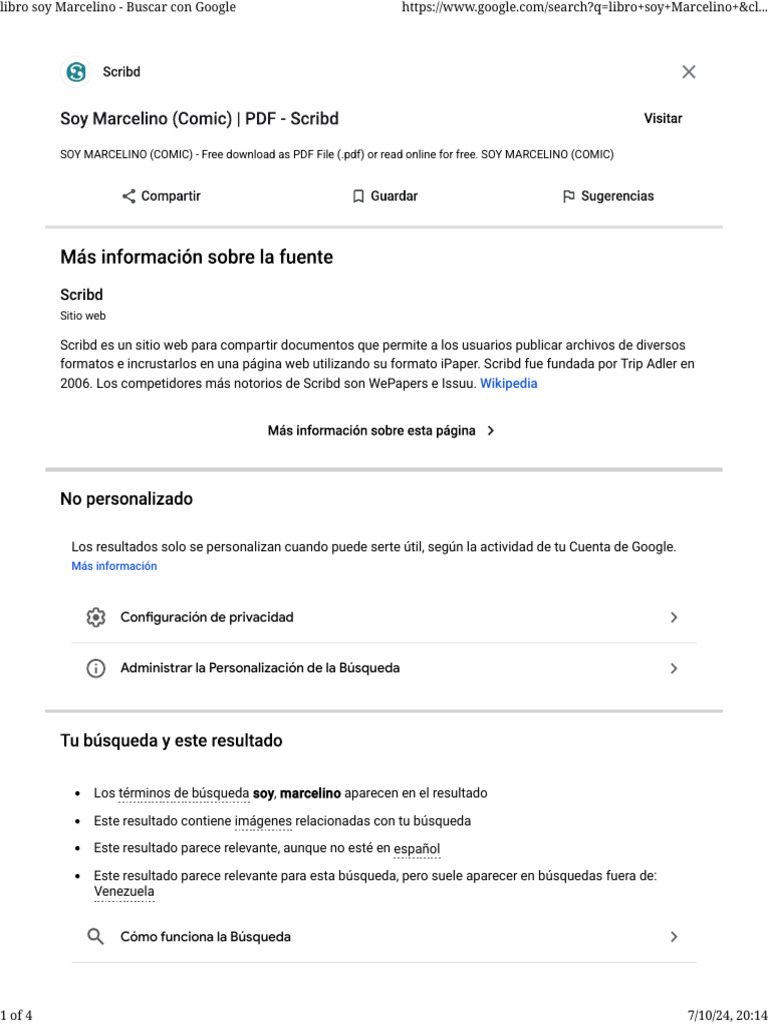 Libro Soy Marcelino - Buscar Con Google | PDF | Scribd | Informática