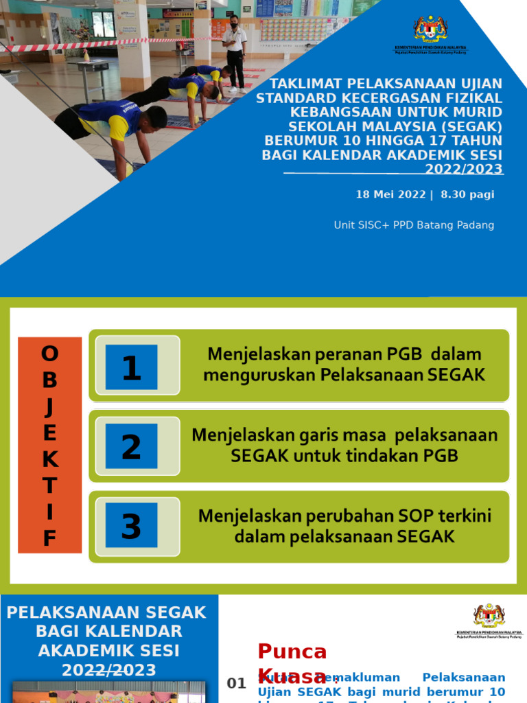 4.5-1 Taklimat Pelaksanaan Ujian Segak 2022 2023 Mjkd 2022 (2) | PDF