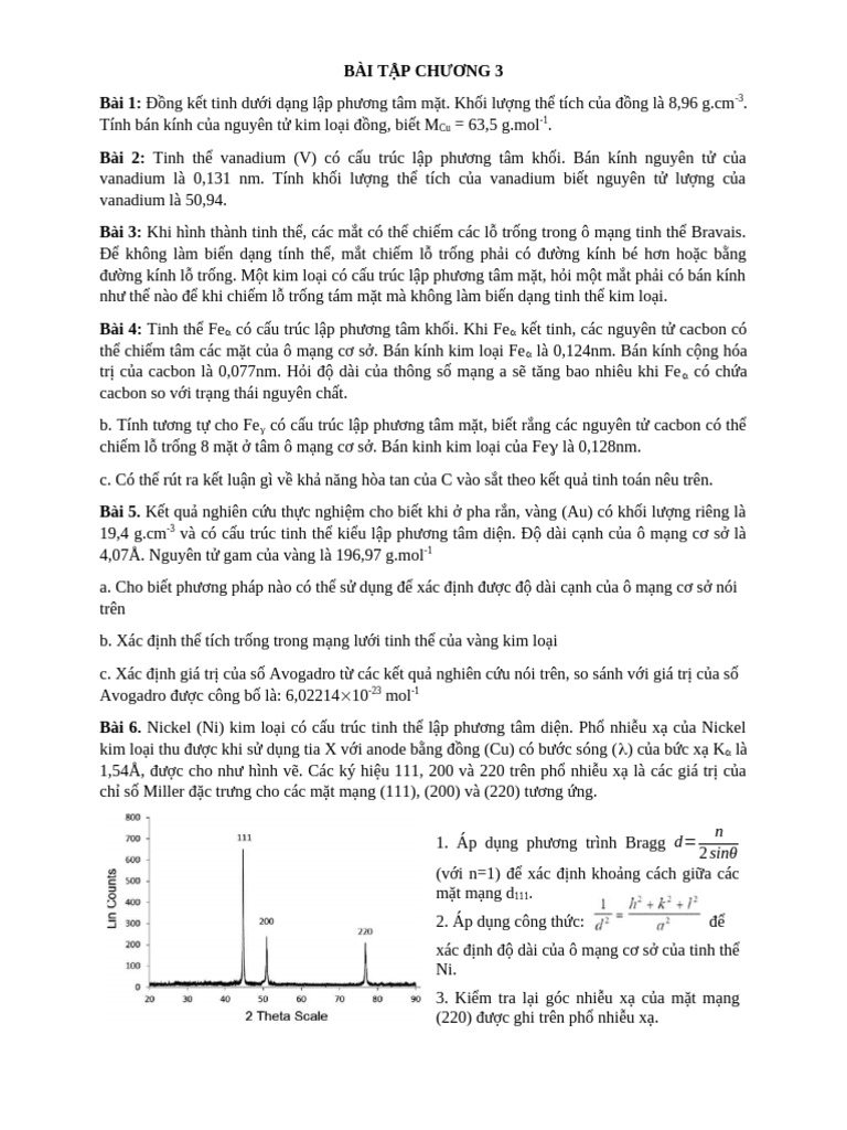 Bài tập dinh ky 4-Ch3 Tinh the hoc 2024-2025 | PDF