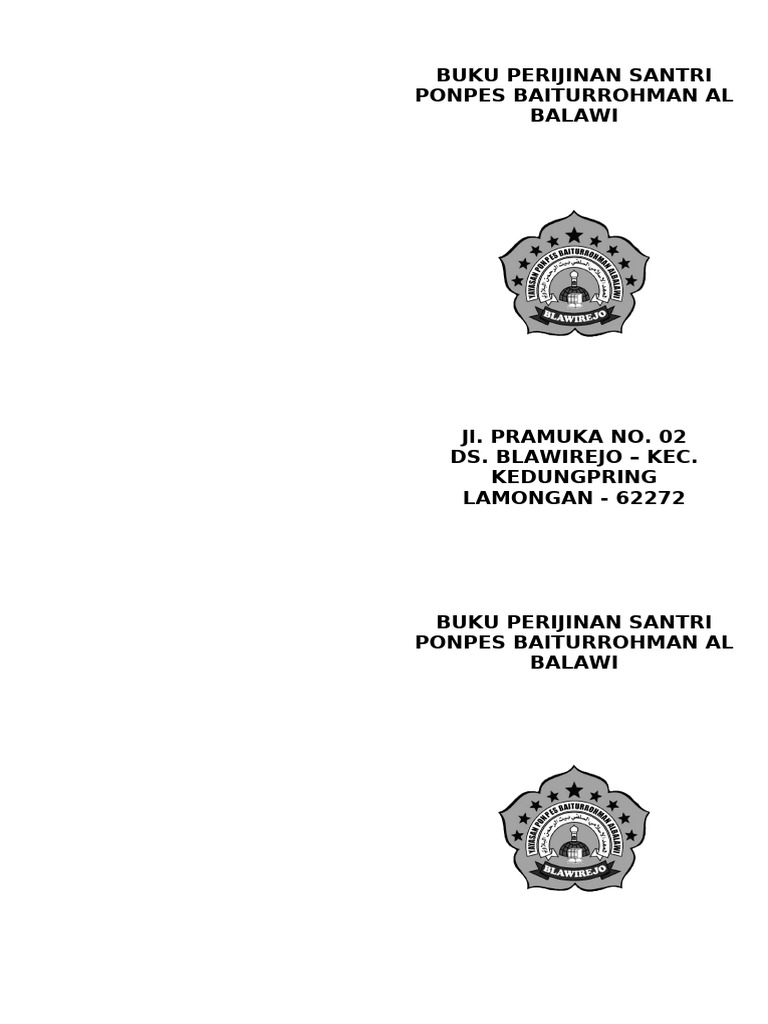 hAL 1 BUKU IJIN PONDOK | PDF