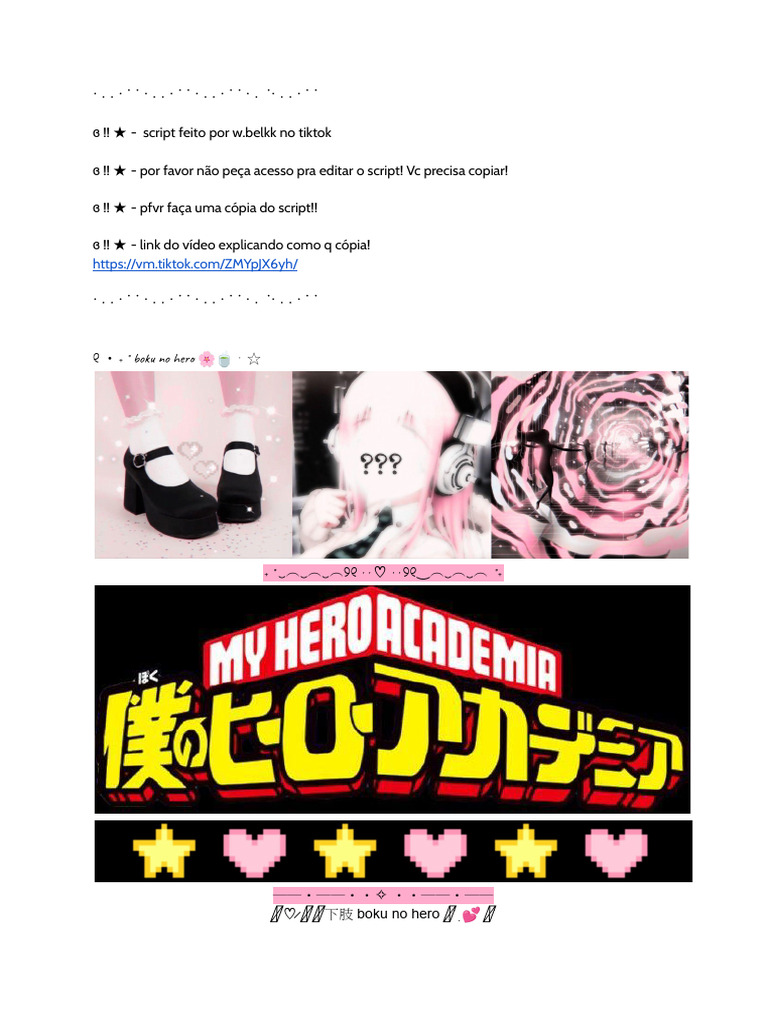!? Base Script Boku No Hero | PDF