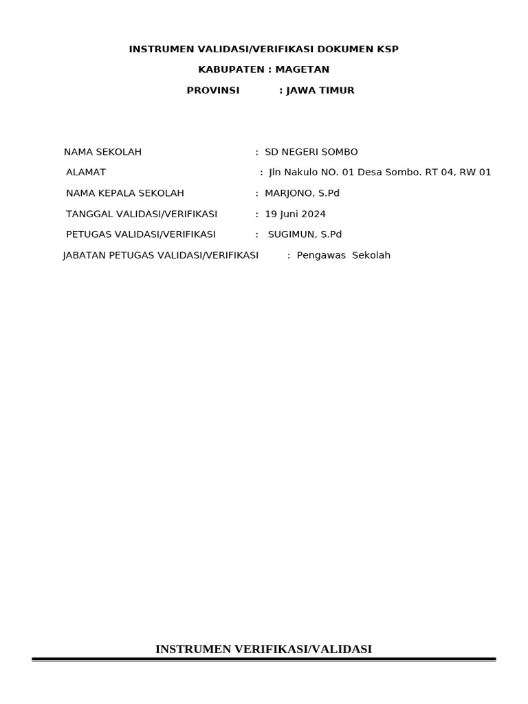 FORM VERIFIKASI KSP. Fix | PDF