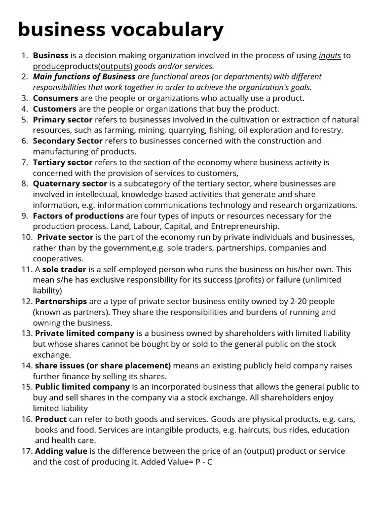 business vocabulary.pdf | PDF