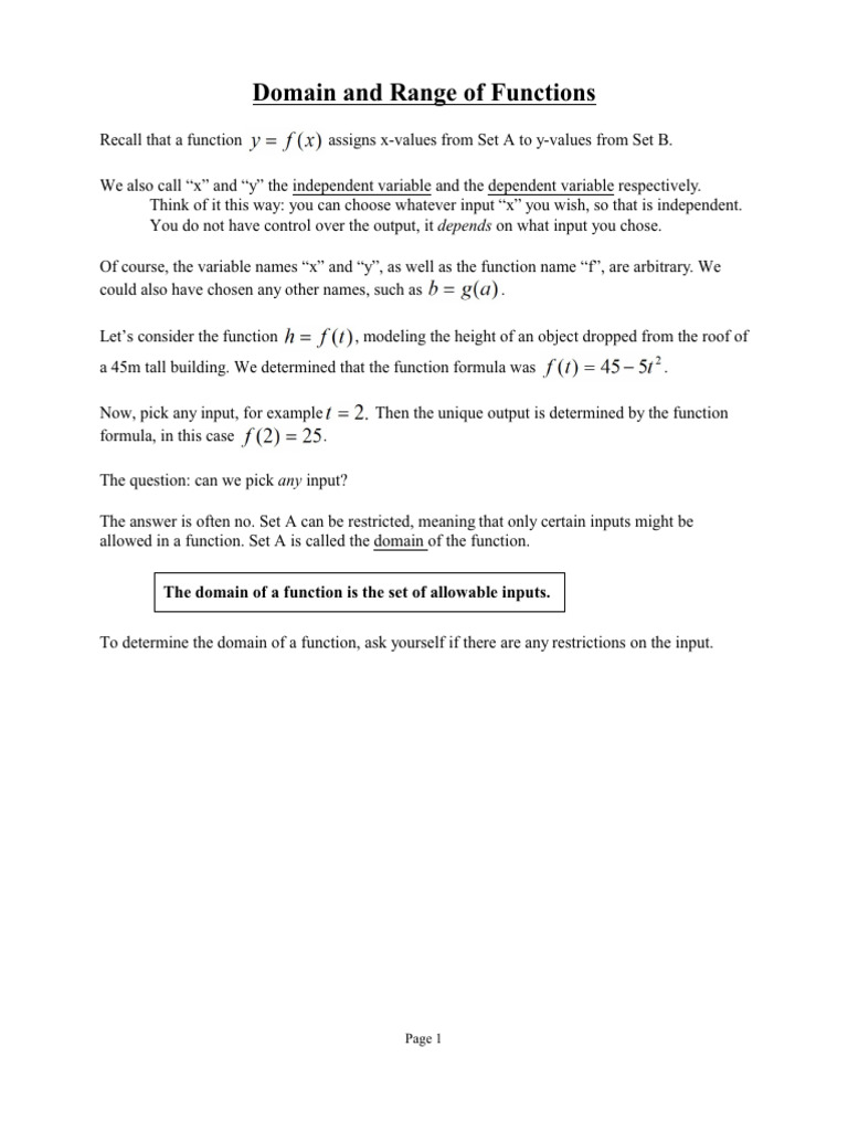 2 - Domain and Range | PDF