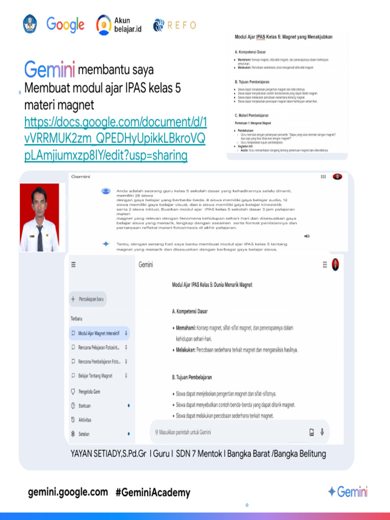 Bukti Karya Gemini - S.id - Buktikaryaga2024 - Yayan Setiady - SDN7Mentok - Bangka Barat | PDF