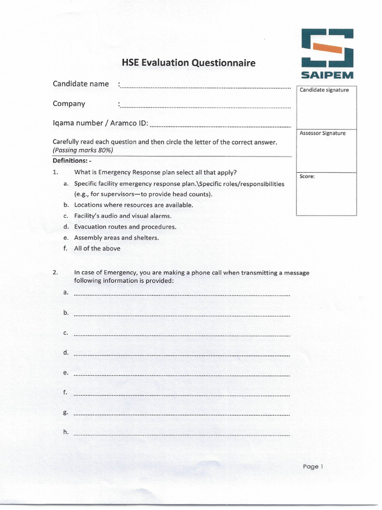 Saipem Berri Project Test - 2022 | PDF