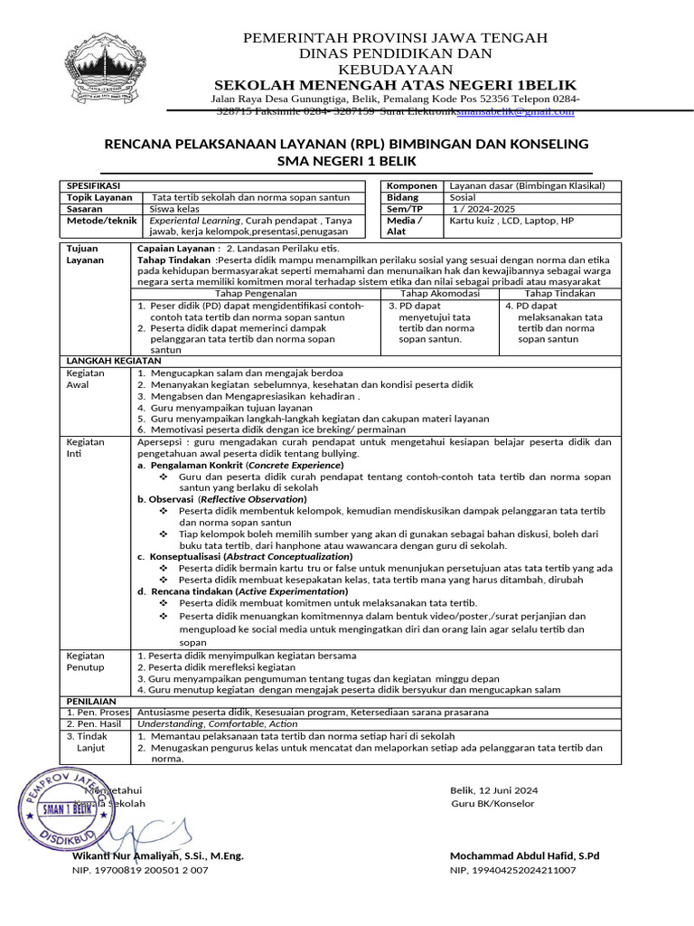 Modul Ajar BK Fase e Fix | PDF