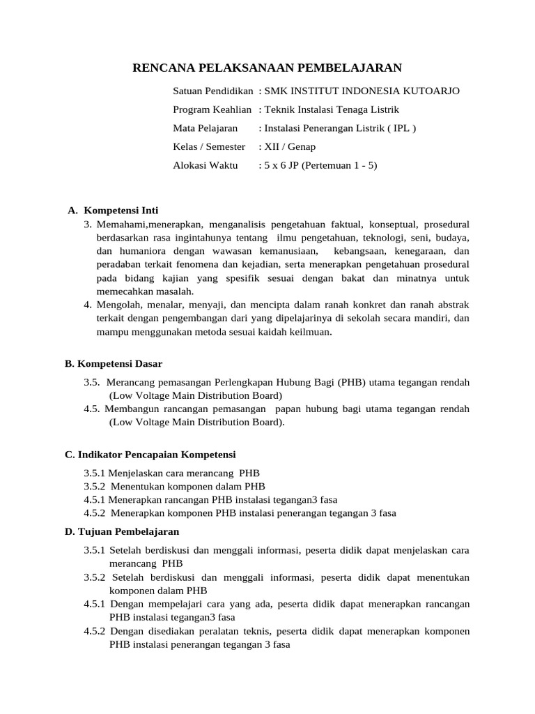 4.RPP-IPL-pertemuan (1 - 5 Genap) | PDF