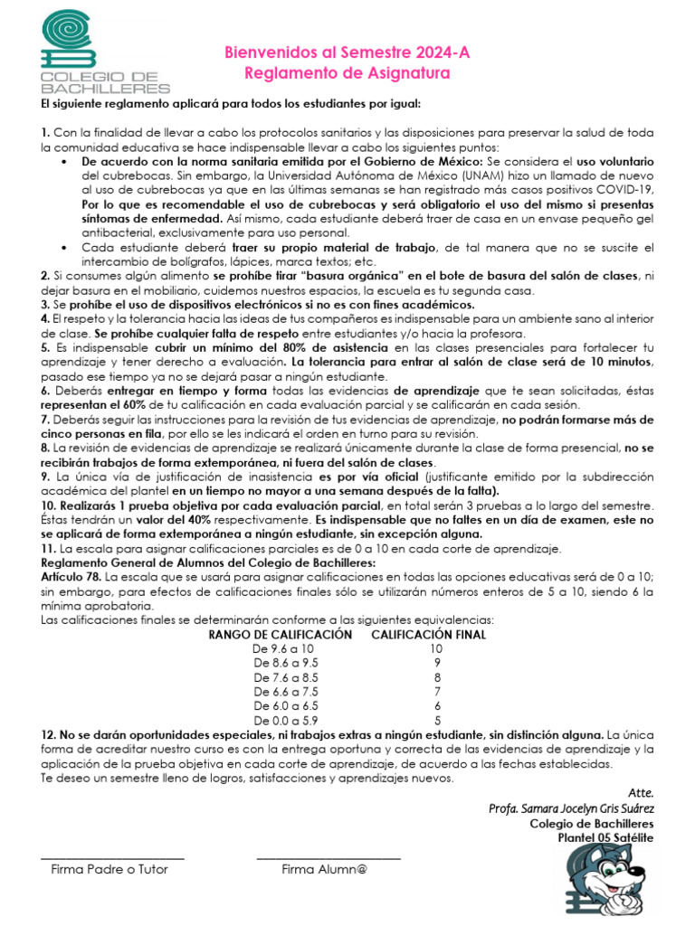 Reglamento 2024-A | PDF