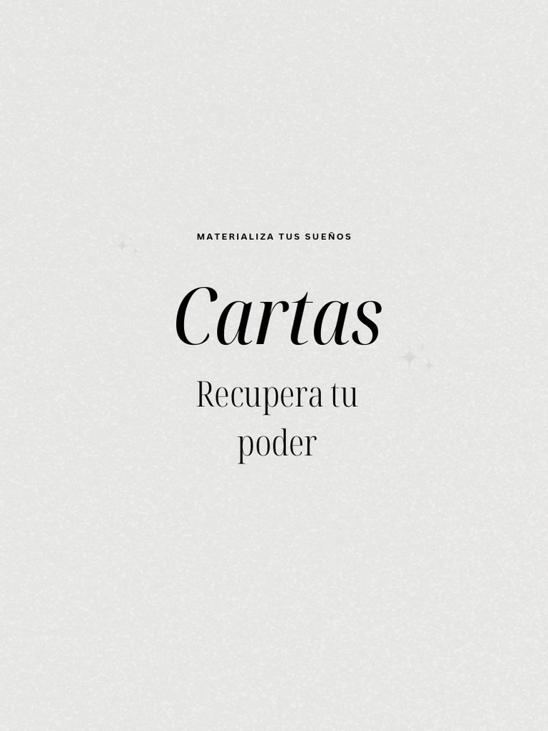 Cartas Recupera Tu Poder PDF | PDF