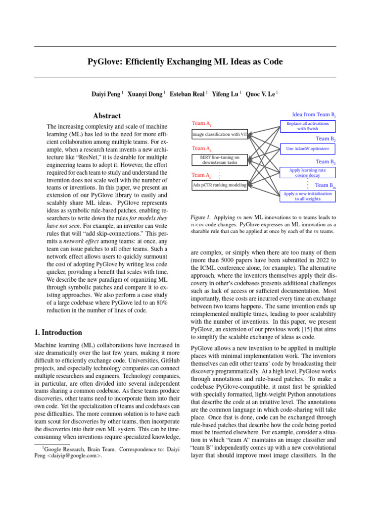 Pyglove: Efficiently Exchanging ML Ideas As Code: Daiyi Peng Xuanyi ...