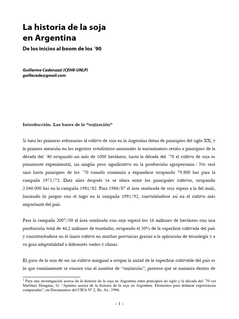 Soja - Cadenazzi | PDF