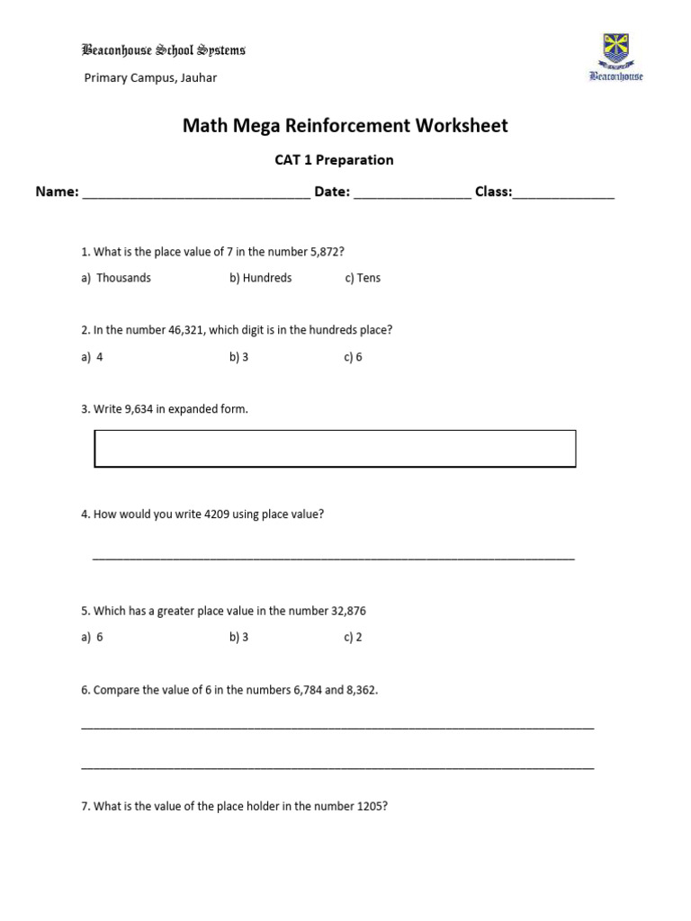 Mega Math Reinforcement Updated | PDF