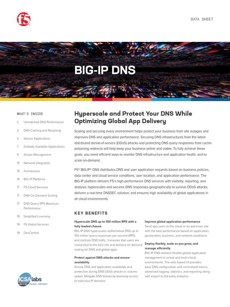 Big Ip Dns Datasheet | PDF