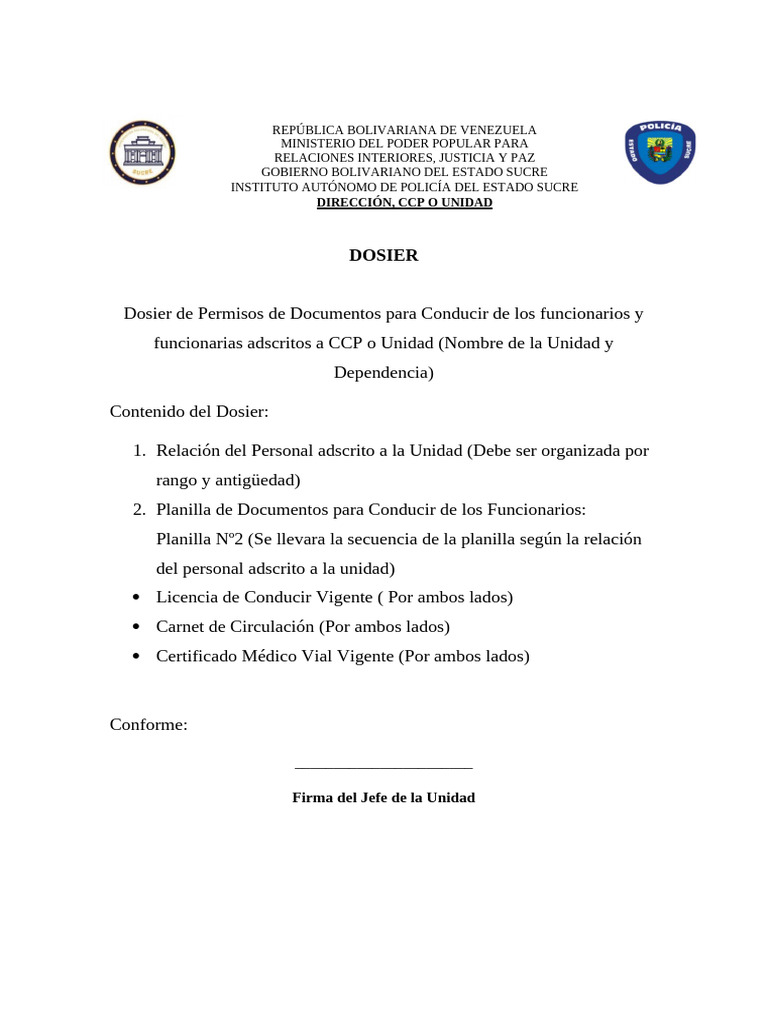 Dosier (Documentosparaconducir) 114739 | PDF