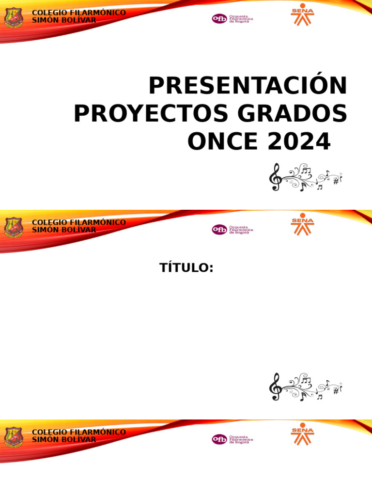 Plantilla de Presentación de Proyecto de Grado 2024 | PDF