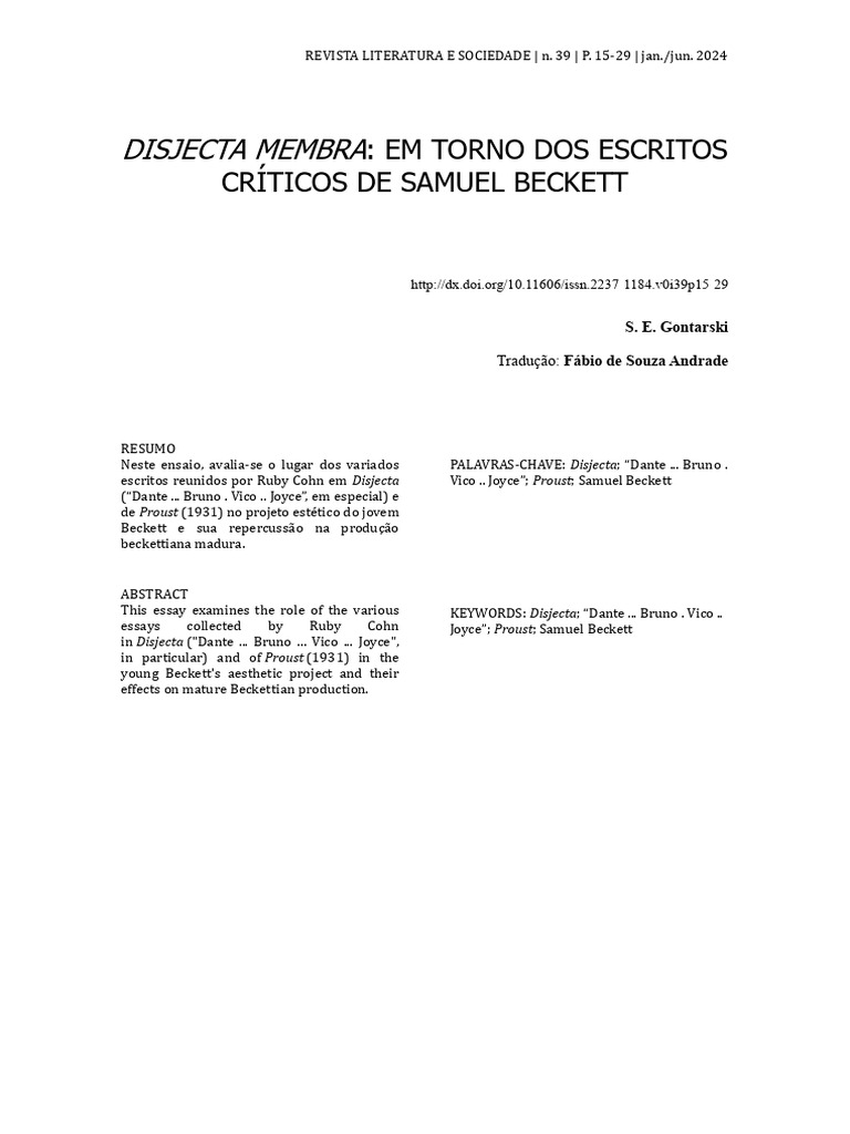 [S.+E.+Gontarski]+Disjecta+membra | PDF