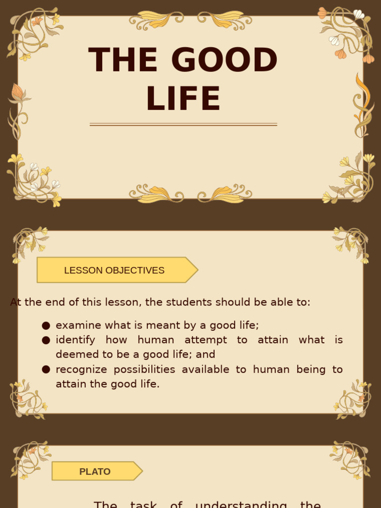 THE GOOD LIFE | PDF