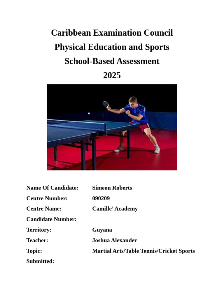 physical Education SBA | PDF