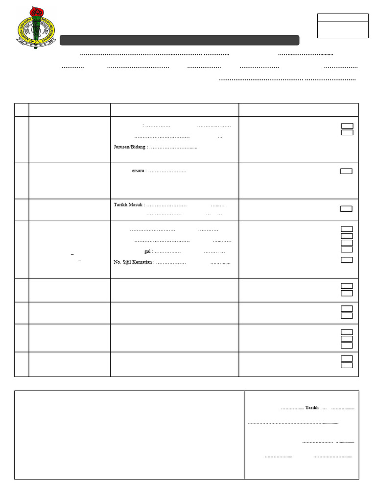 Borang KWK Terkini 2023 | PDF