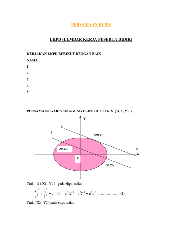 LKPD PGS Elips 2 | PDF