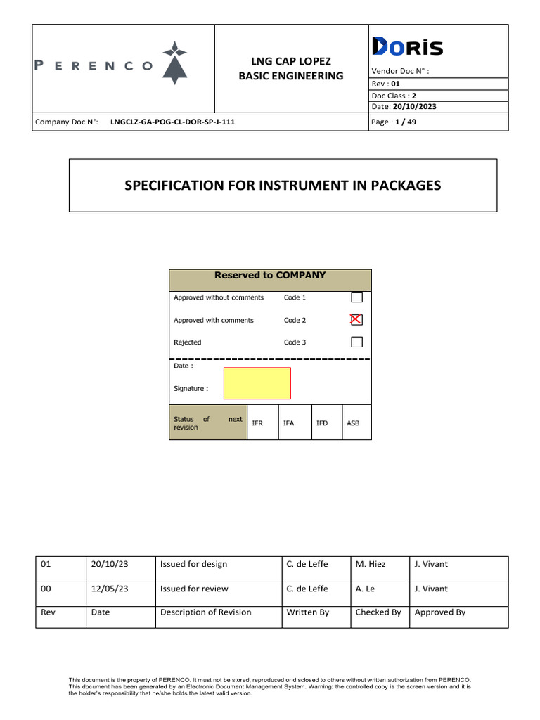LNG Cap Lopez Basic Engineering Specs | PDF | Liquefied Natural Gas ...