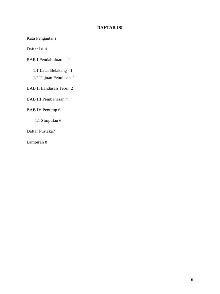 Daftar Isi | PDF