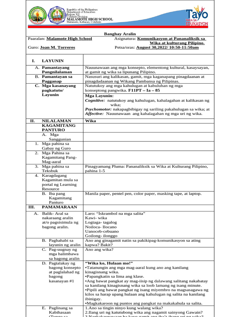 Komunikasyon | PDF | Cultural Assimilation | Language Arts & Discipline