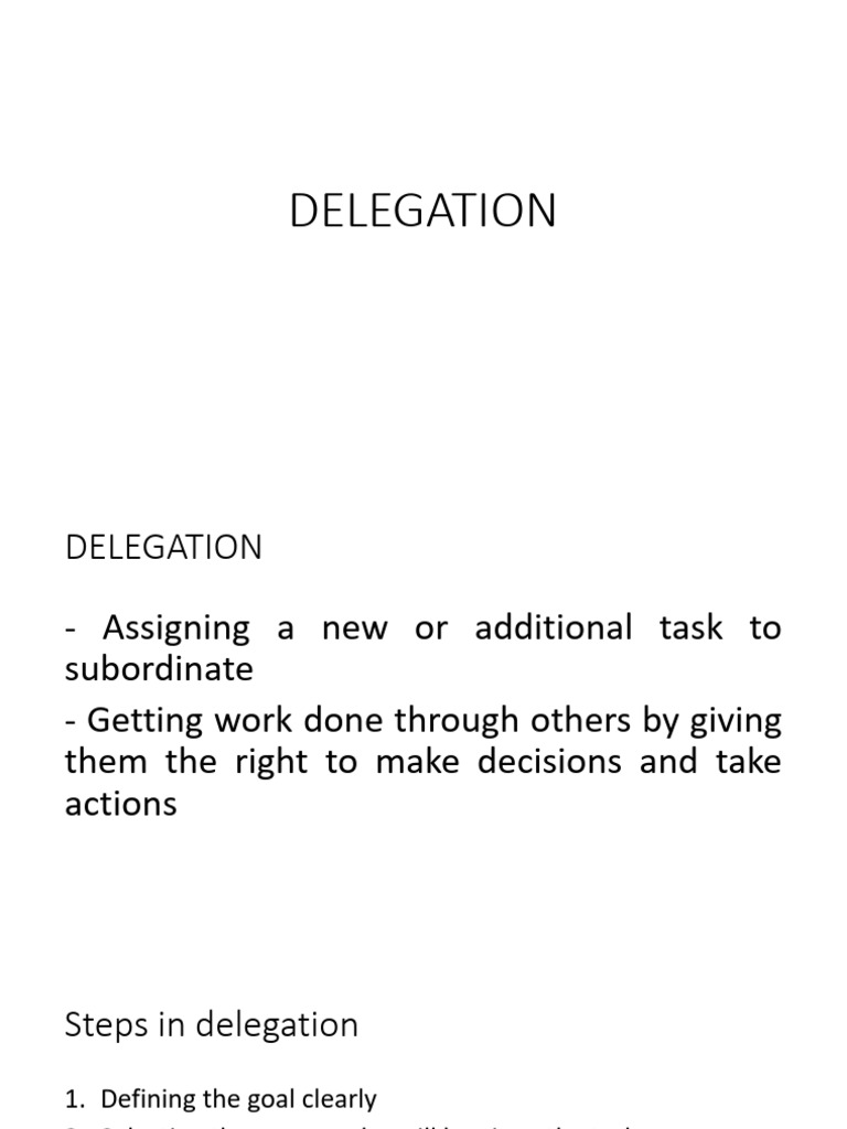 Delegation | PDF