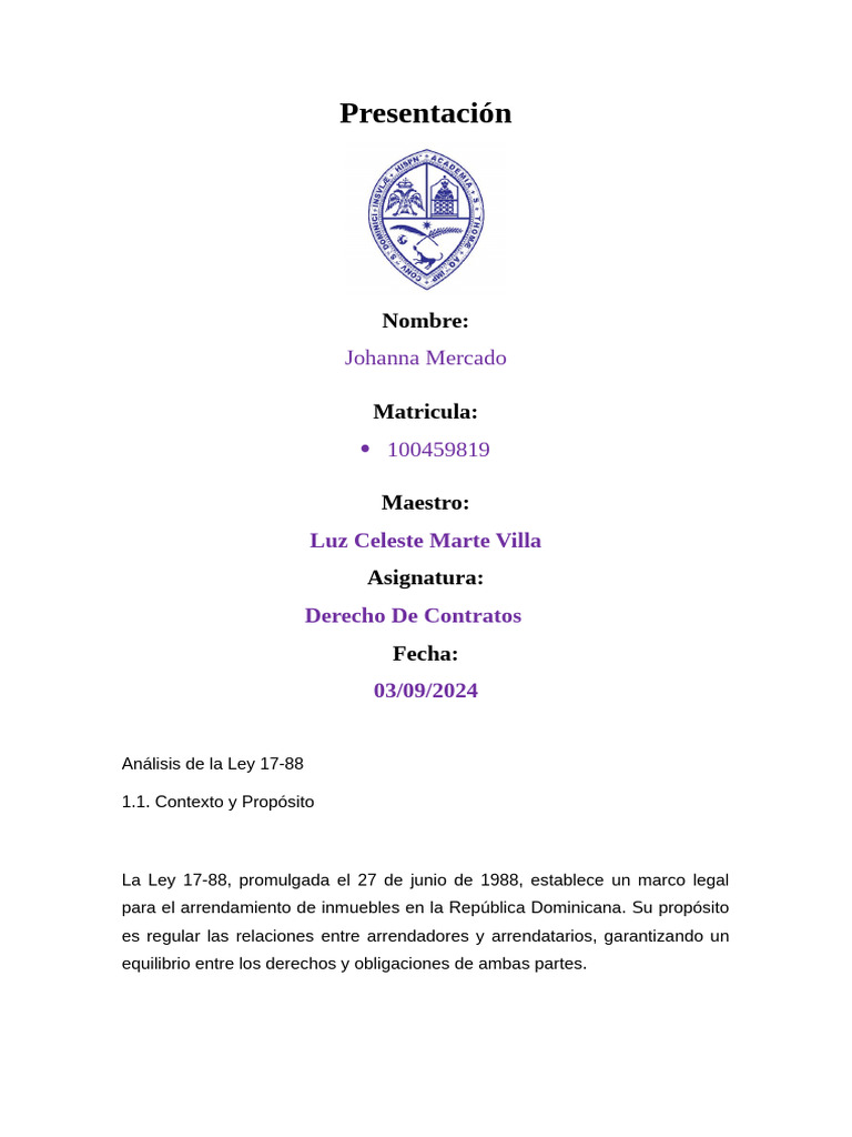 Análisis de la Ley 17-88 | PDF