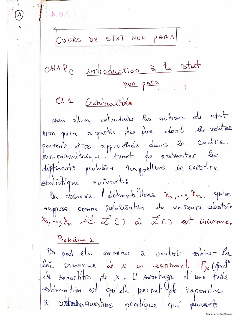 Cours de Stat Non para M1 | PDF