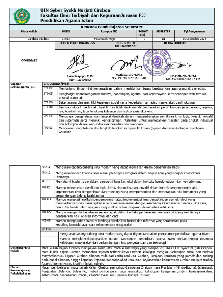 RPS Cirebon Studies 2024 | PDF