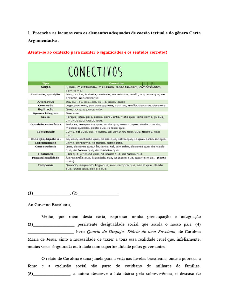 Exercício - Carta | PDF