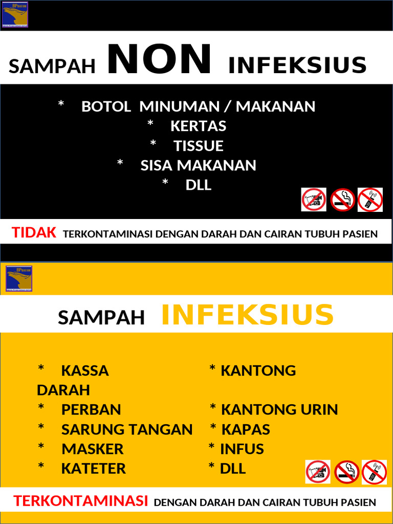 Stiker Sampah Infeksius Dan Non Infeksius | PDF