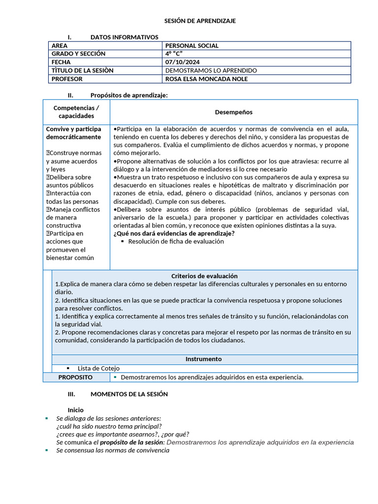 Demostración de Lo Aprendido | PDF
