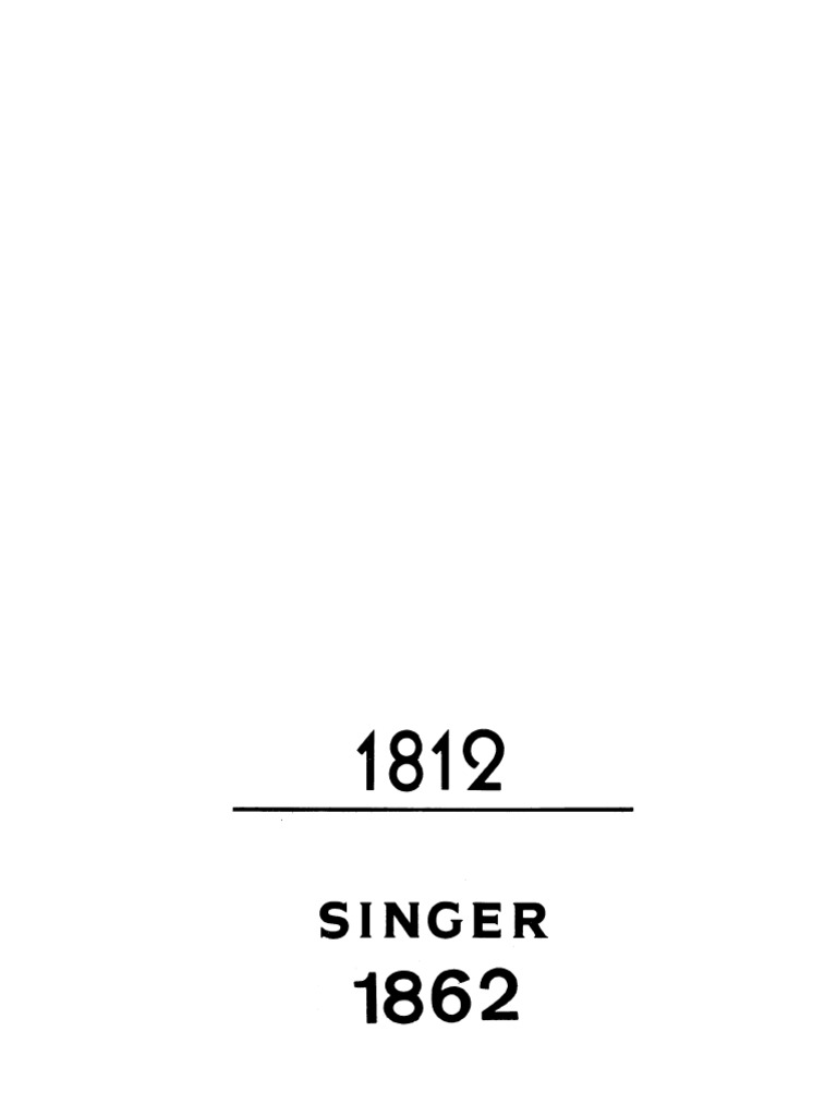 SINGER 1812 and 1862 Sewing Machines | PDF