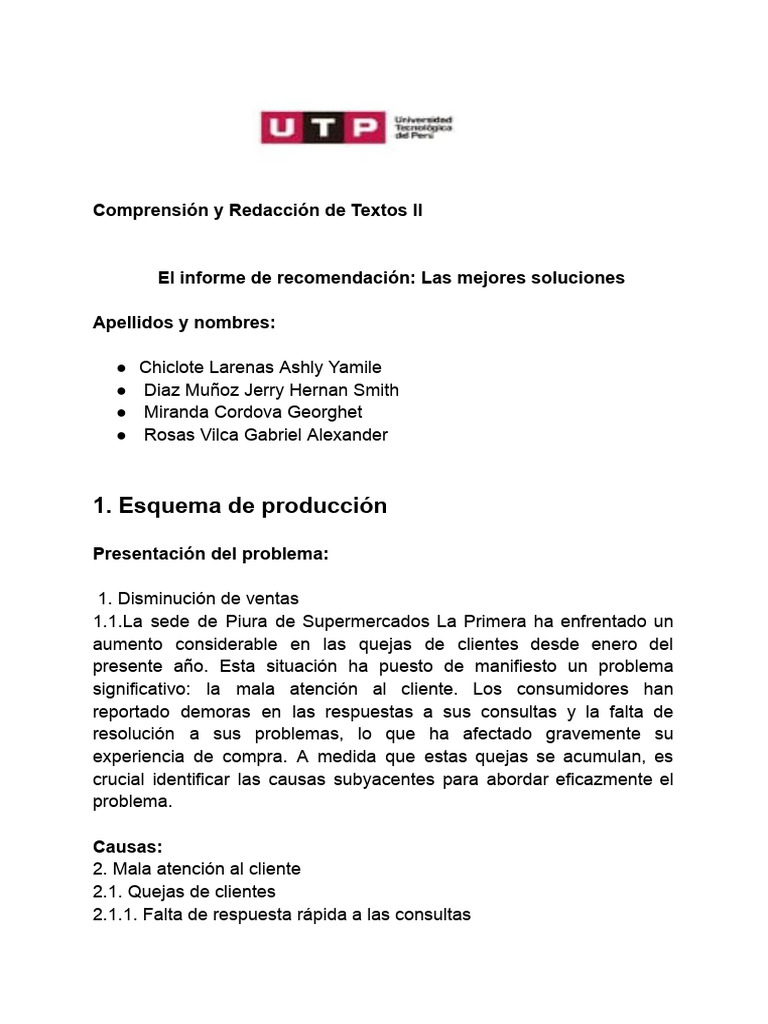 Esquema de producción y Version Final (3) | PDF