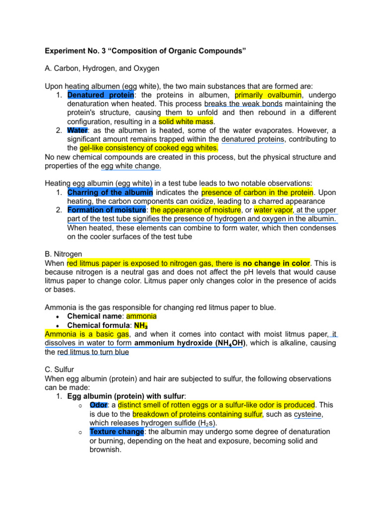 Biochem Lab Expt. 3-5 | PDF
