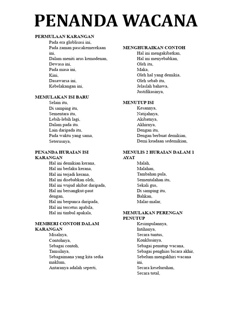 Penanda Wacana | PDF