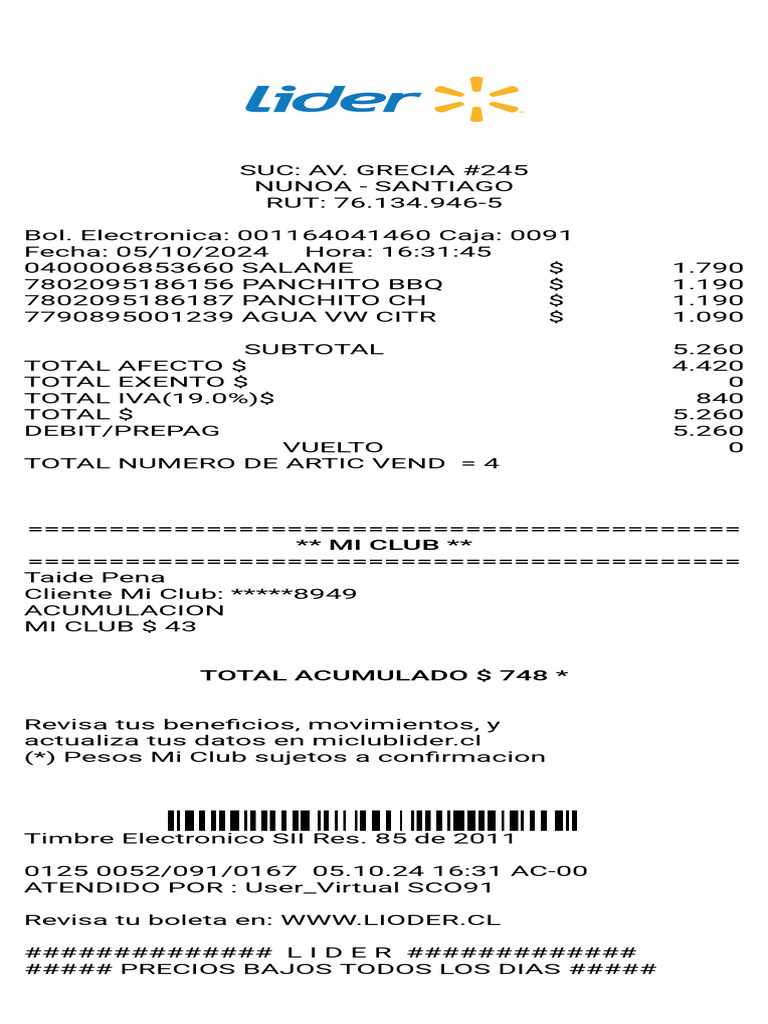 Boleta | PDF