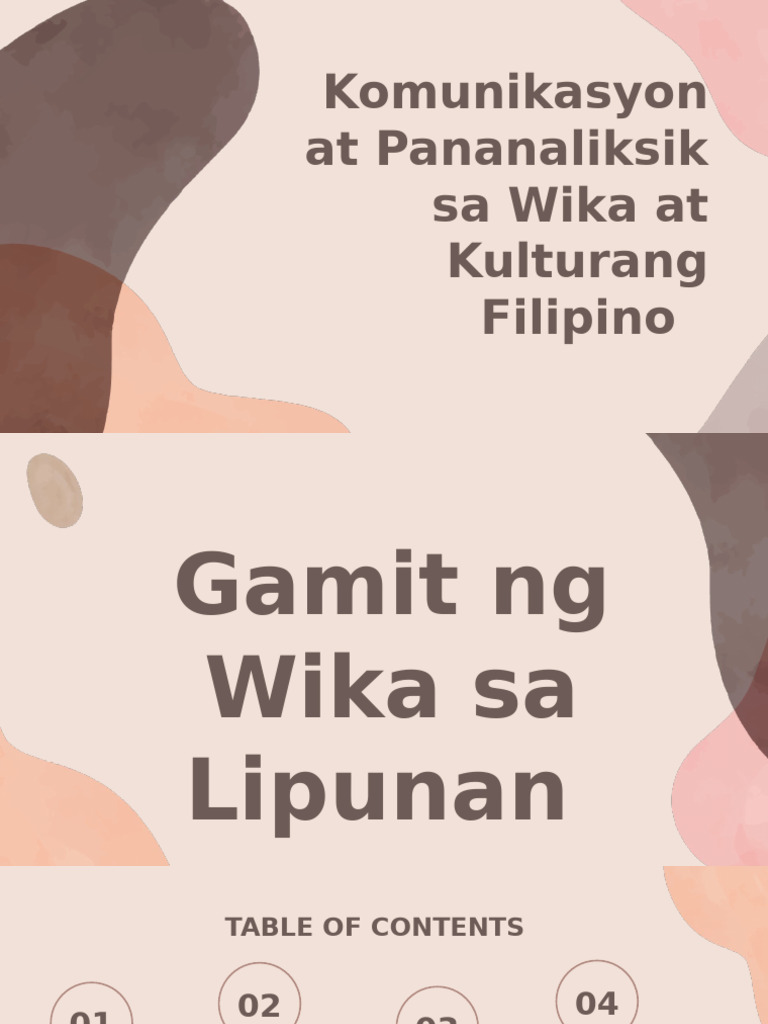 Ang Wika at Ang Lipunan | PDF