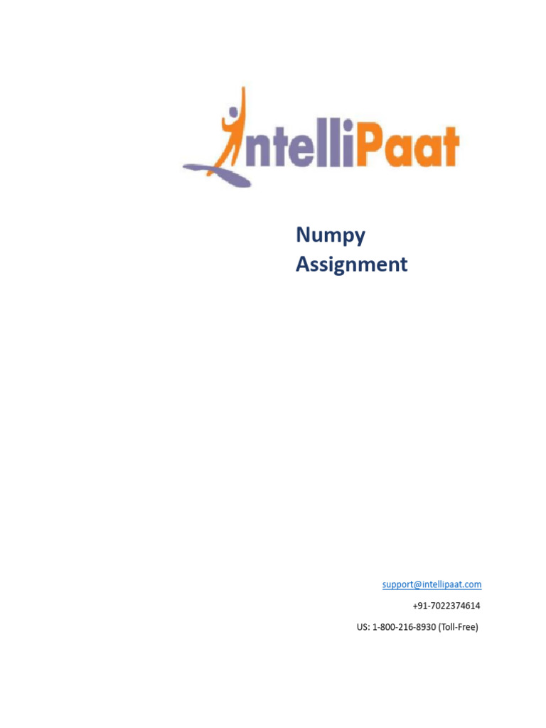 NumPy Assignment | PDF
